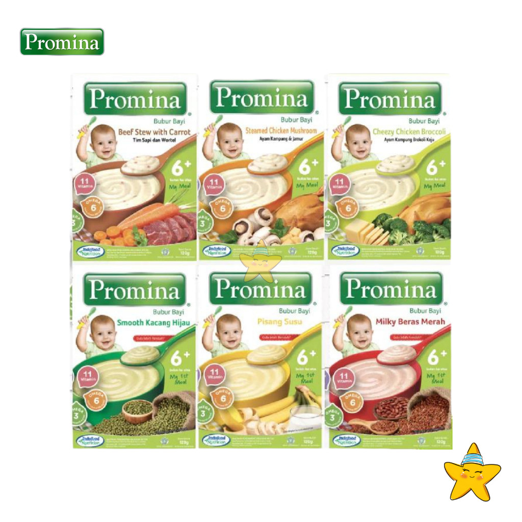 Jual HBK Promina Bubur Reguler 6+ 120 Gr Makanan Mpasi Bayi Instant ...
