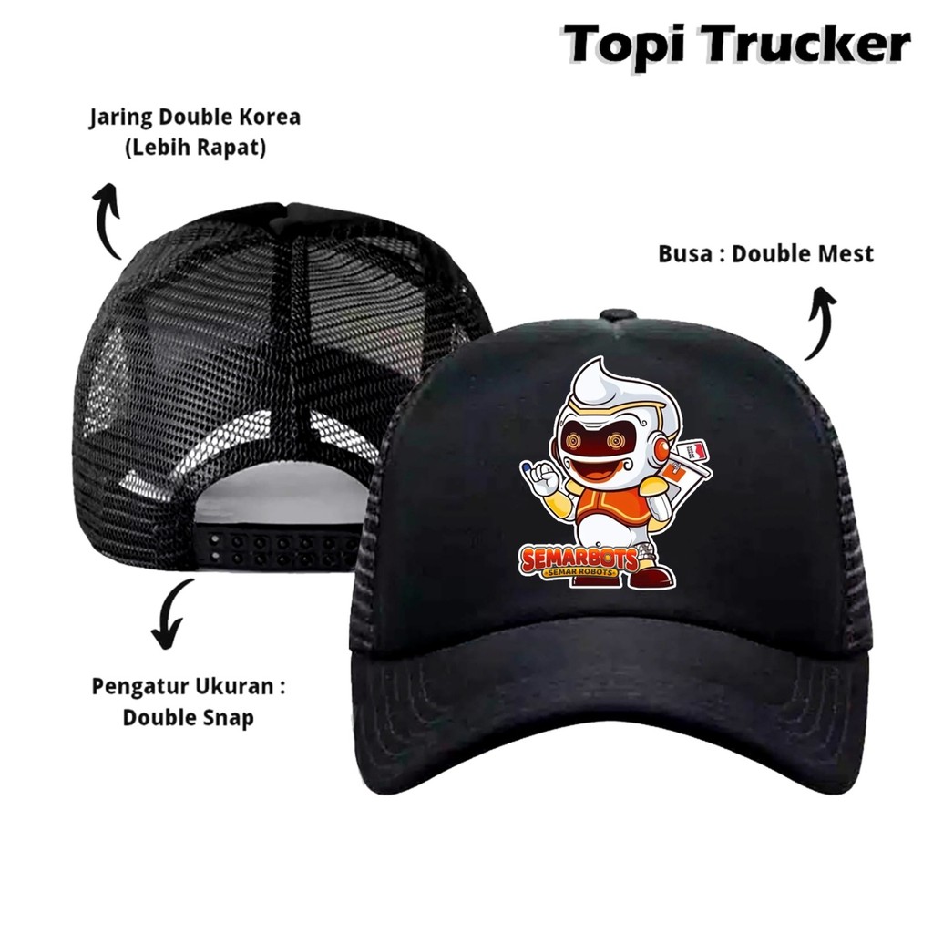 Jual Topi Trucker Jaring Semarbot Semar Robot Maskot Pilkada Pilgub ...
