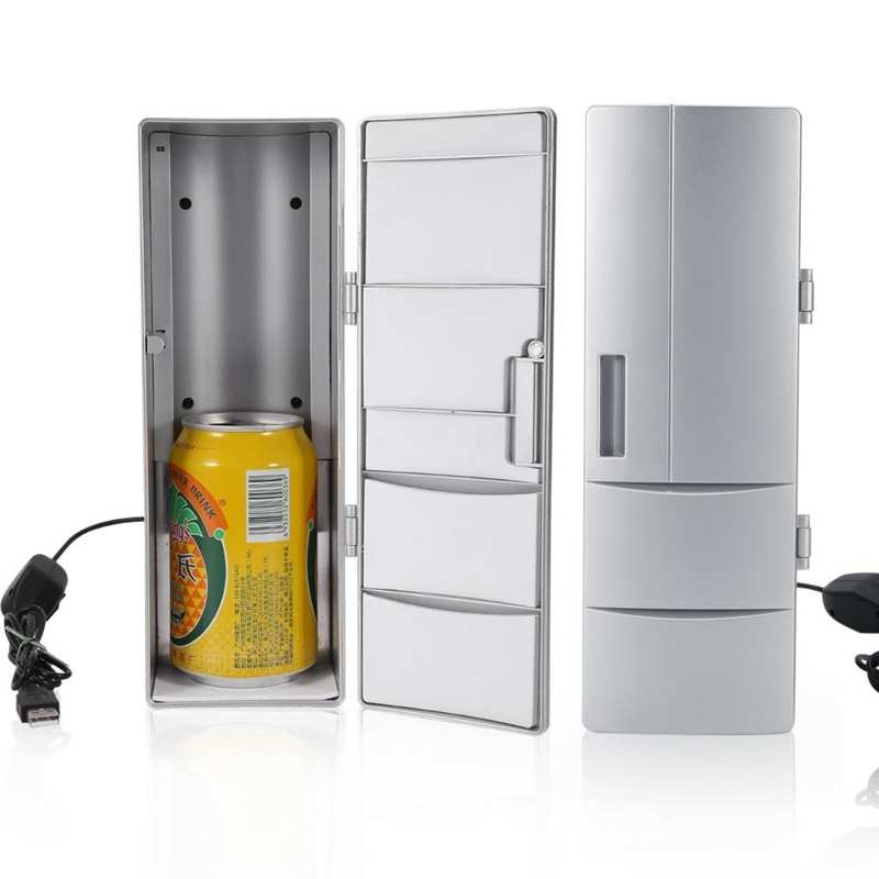 Jual Compact Mini USB Fridge Freezer Cans Drink Beer Cooler Warmer ...