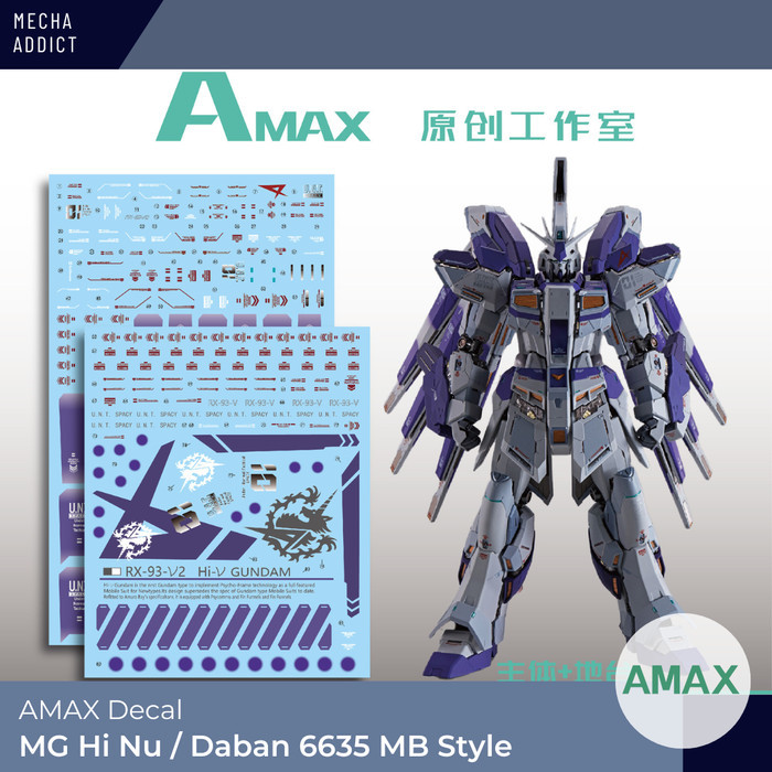 Jual Water Slide Decal MG Hi Nu Gundam Bandai / Daban 6635 MB style ...