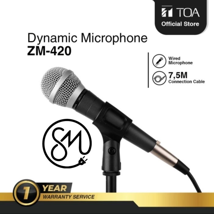 Jual TOA ZM-420 Dynamic Microphone ZM420 Mic kabel | Shopee Indonesia