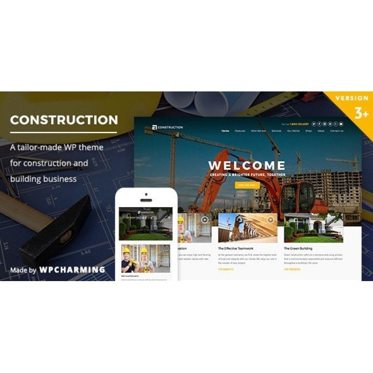 Jual Construction v3.7 – WordPress Theme WZM | Shopee Indonesia