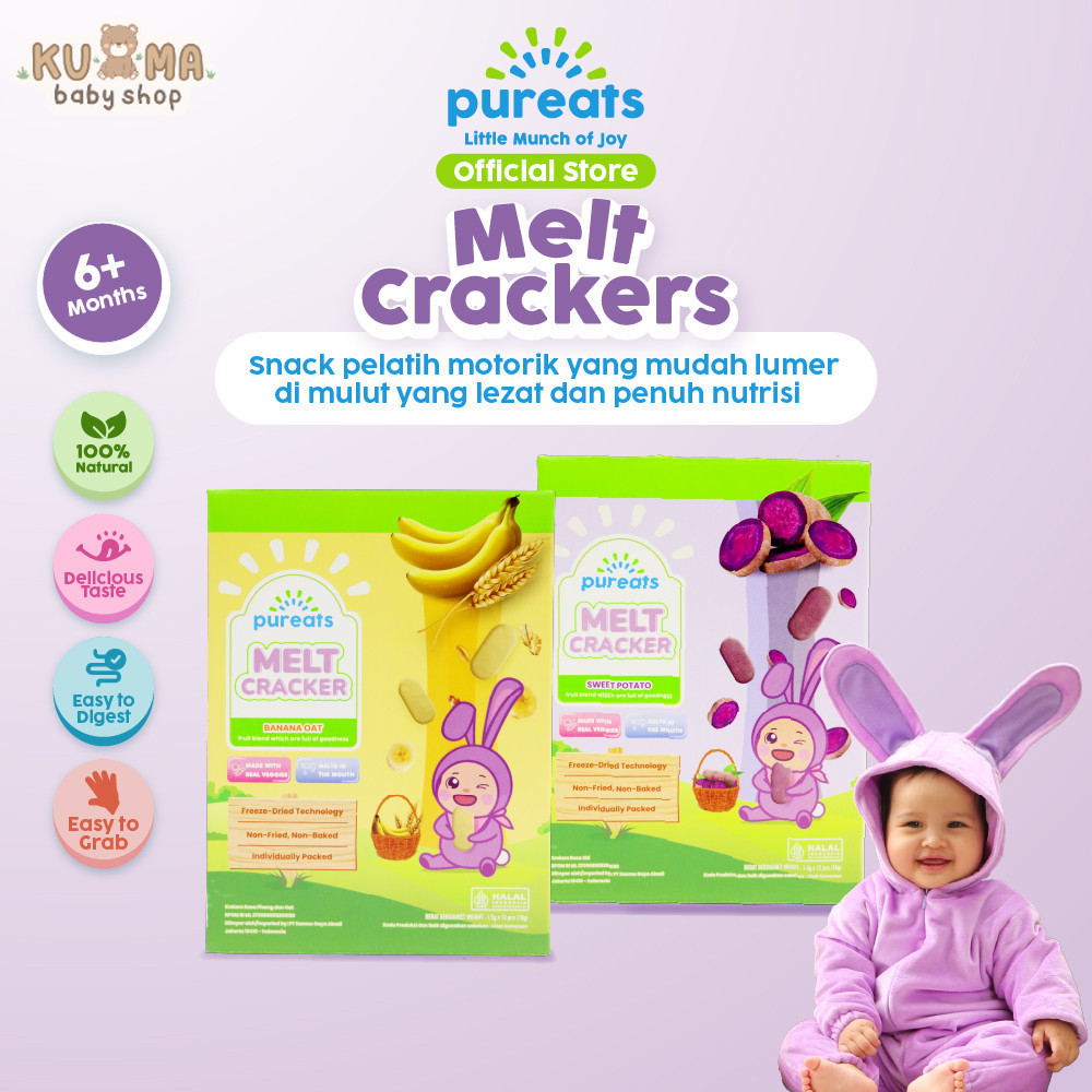 Jual Pureats Melt Cracker camilan sehat untuk si kecil yang terbuat ...