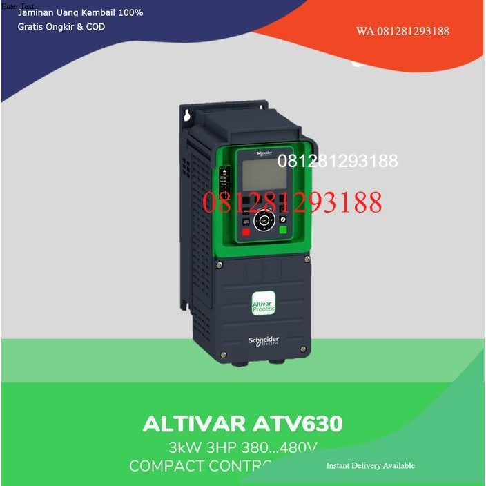 Jual Schneider Altivar ATV630 Inverter 3kw 3P - ATV630U30N4 | Shopee ...
