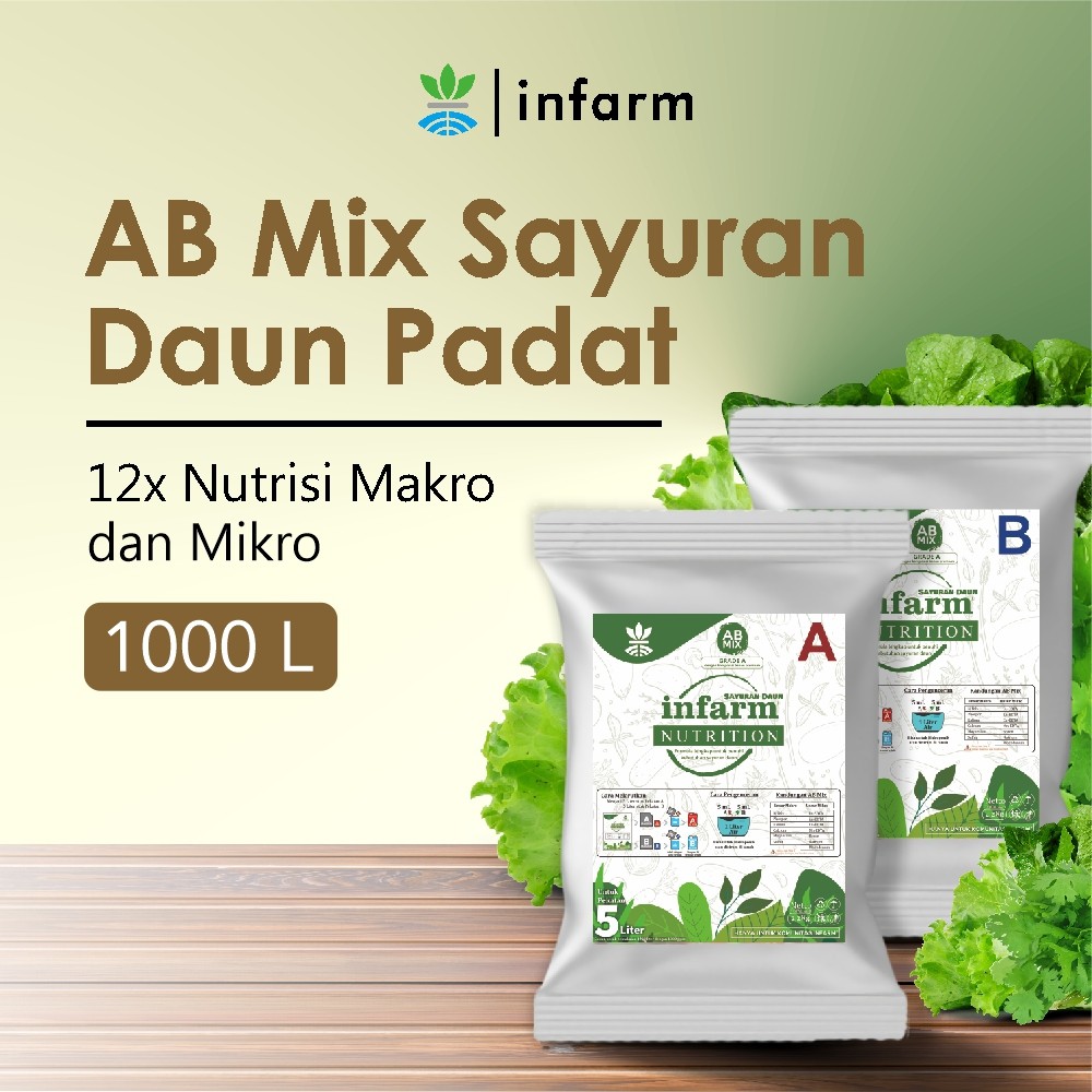 Jual INFARM - Nutrisi AB Mix Sayuran Daun Untuk 1000 Liter Pupuk ...
