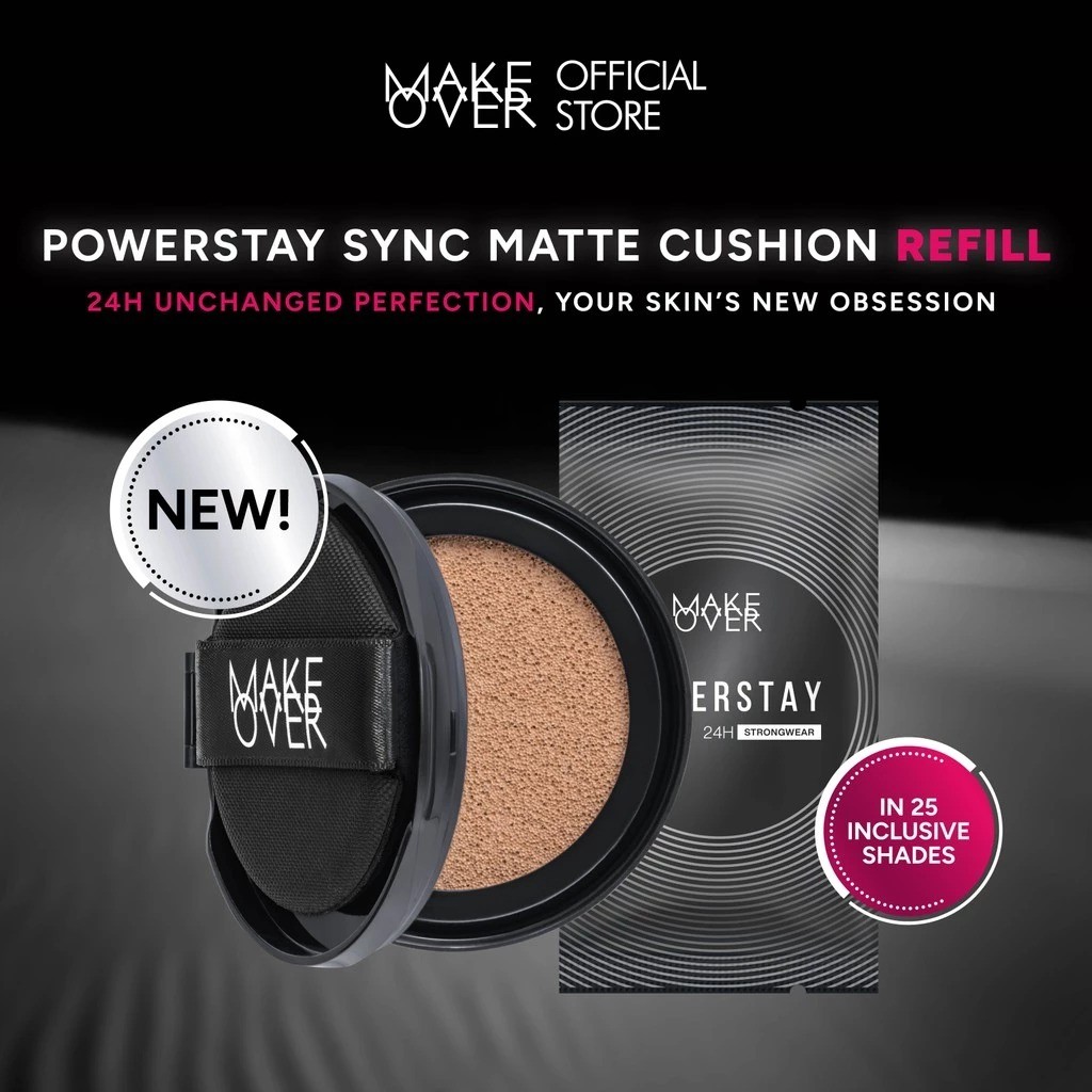 Jual NEW! MAKE OVER REFILL Powerstay Sync Matte Cushion - Smart AI ...