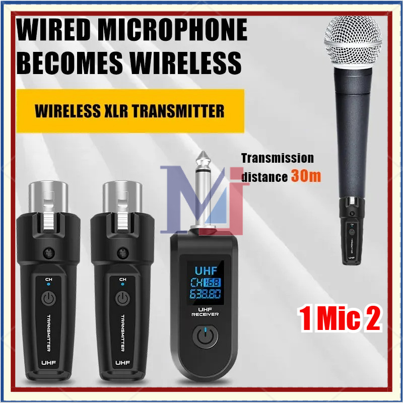 Jual 【COD】Adapter System Wireless Microphone 1 MIC 2 Transmitter ...