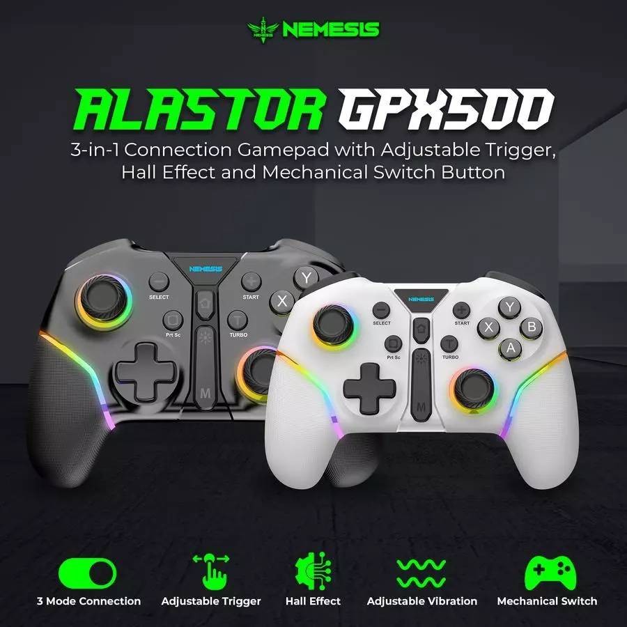 Jual NYK Nemesis Alastor GPX500 / GPX-500 Gamepad Wireless Connection 3In1 Mechanical RGB with ...