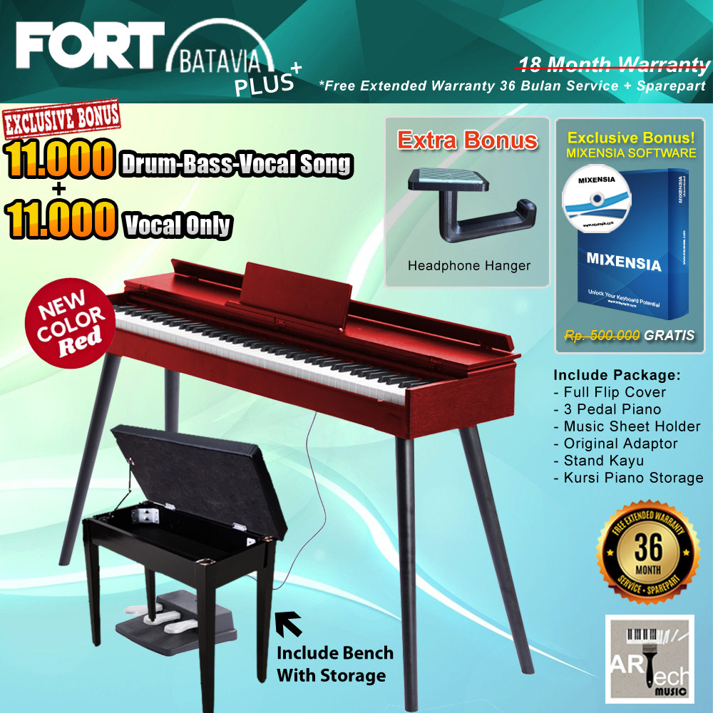 Jual Digital Piano Fort Batavia PLUS / BataviaPLUS Garansi Resmi ...