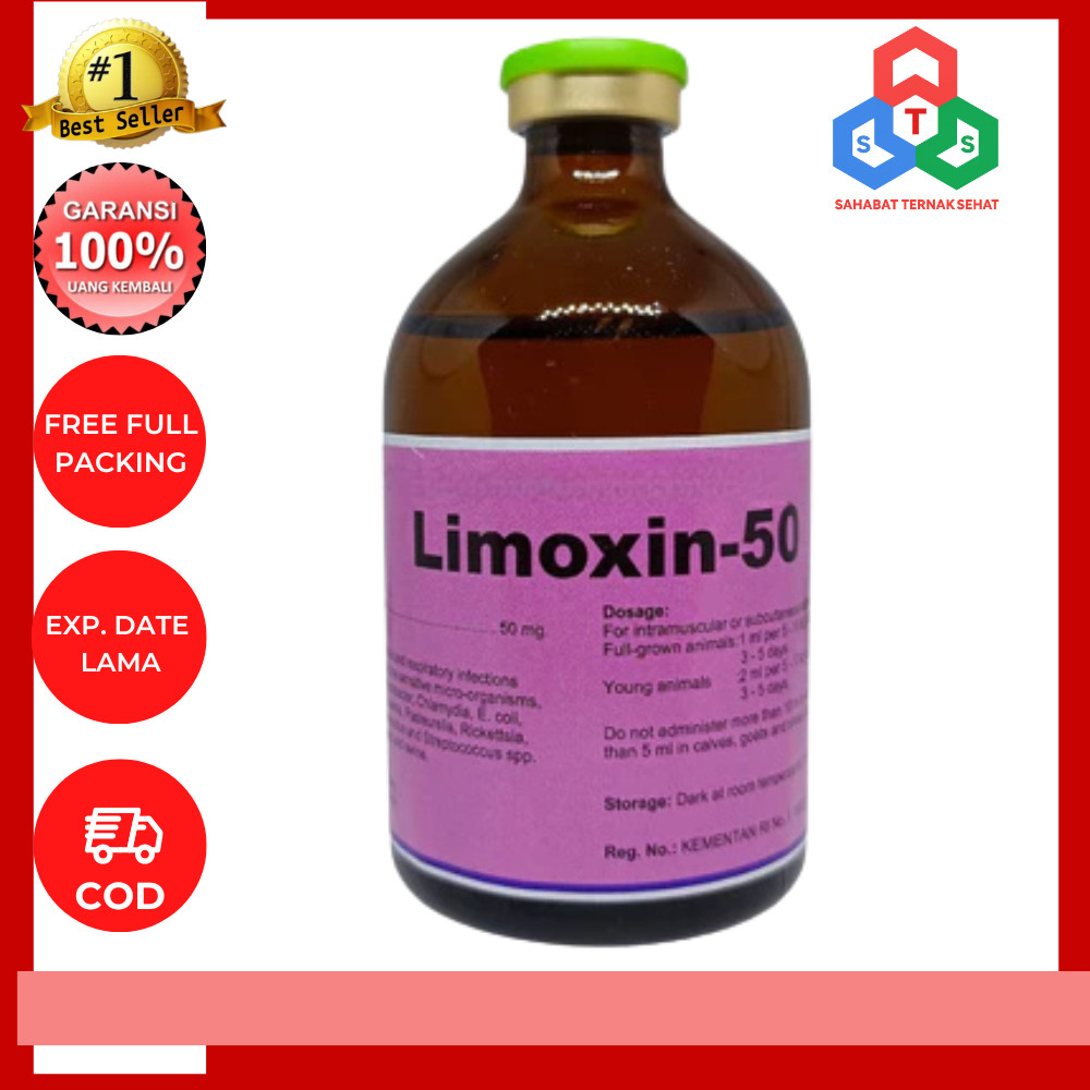 Jual LIMOXIN 50 isi 100 ml - Antibiotik Hewan Spektrum Luas ...