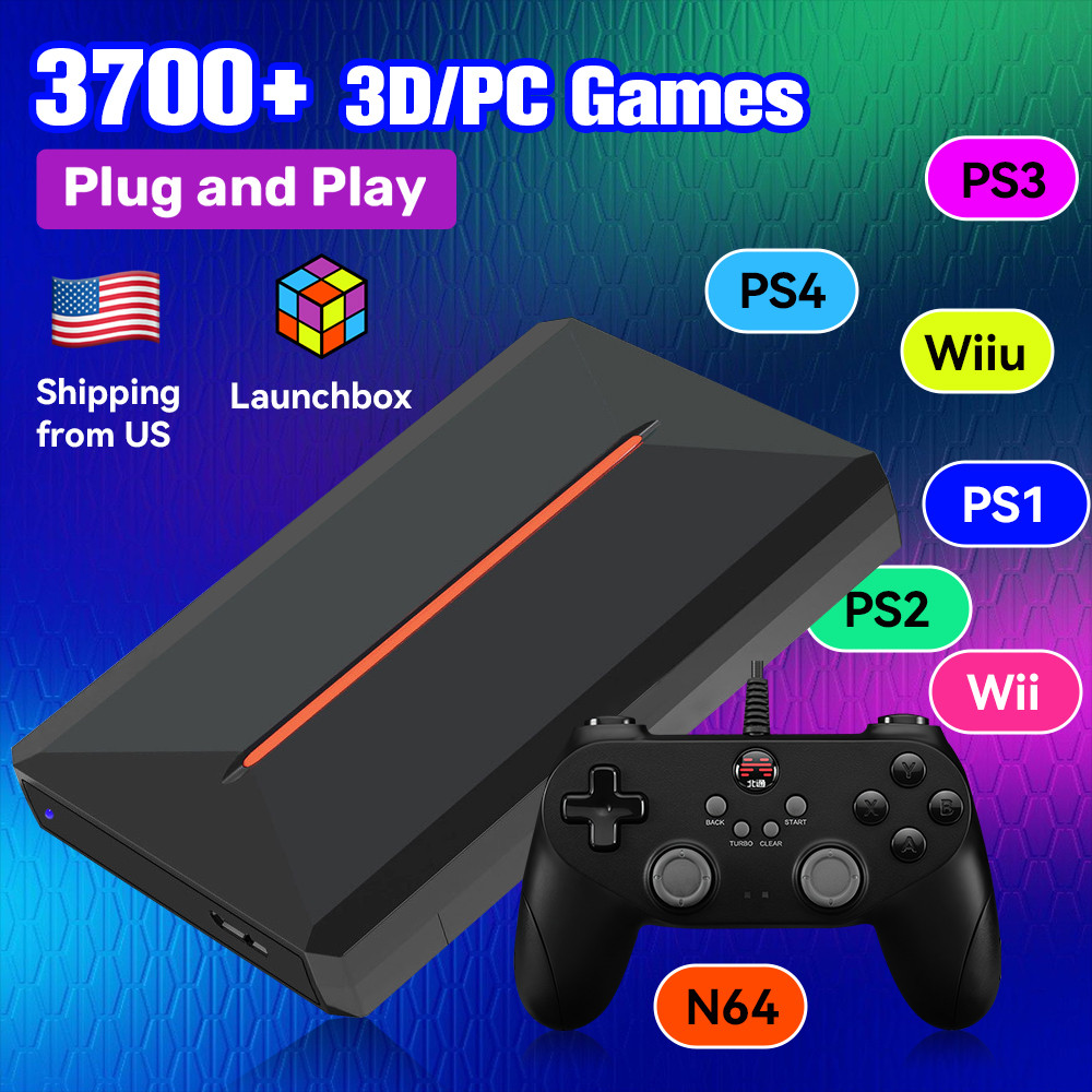 Jual Launchbox OS 500GB Portable Gaming HDD Retro Game Console with ...
