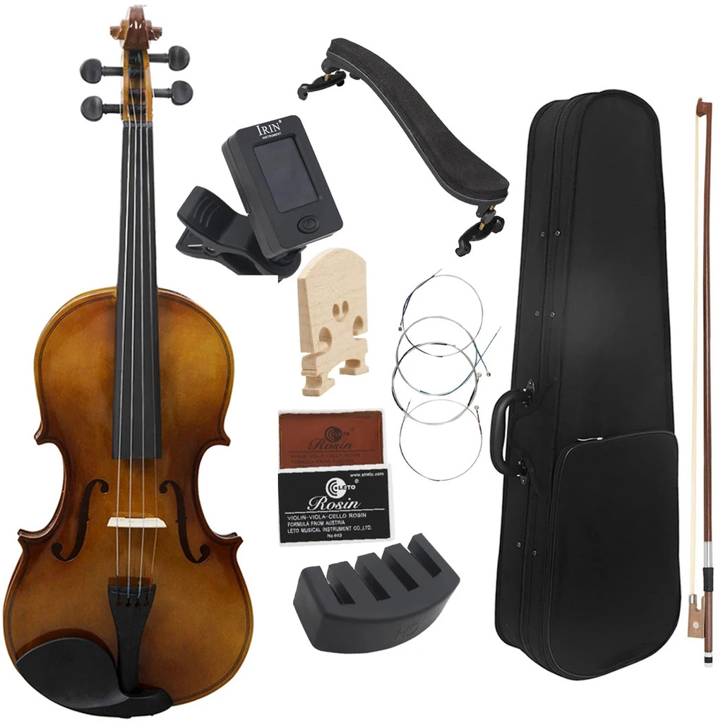 Jual 4/4 Retro Violin ABS + Solid Wood Natural Acoustic Violin Basswood ...