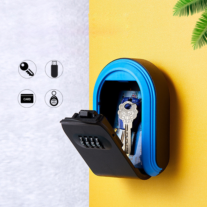 Jual 4 Digit Password Key Safe Box Combination Hide Key Lock Box ...