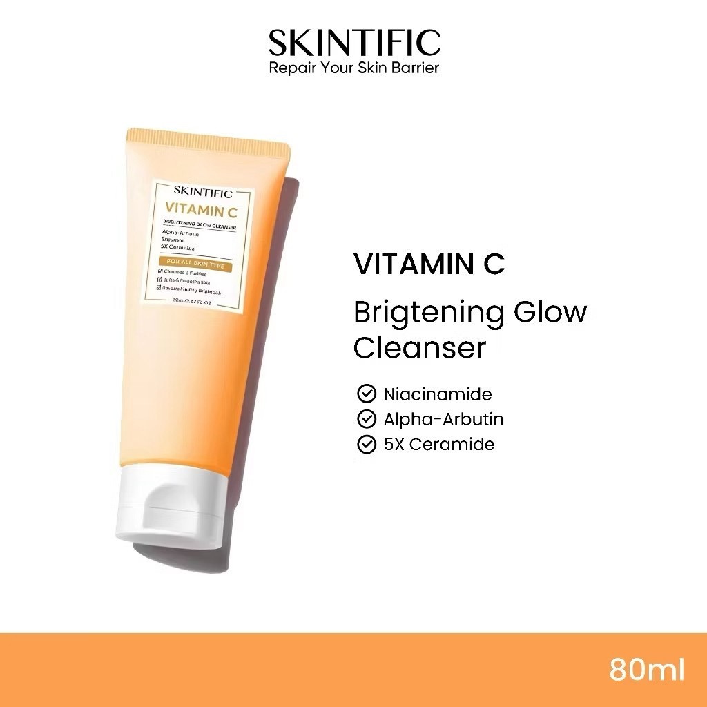 Jual SKINTIFIC Vitamin C Brightening Cleanser 80ml | Shopee Indonesia