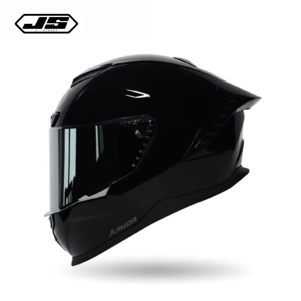 Jual Helm JS Armor Z Ori Black Gloss Single Visor - Full Face Helmet ...