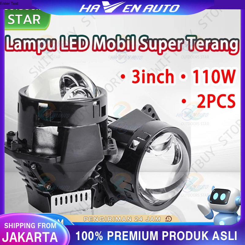 Jual BILED WST 2.5/3 INCH Fiber Karbon DC 12V/HighBeam 55W , LowBeam ...