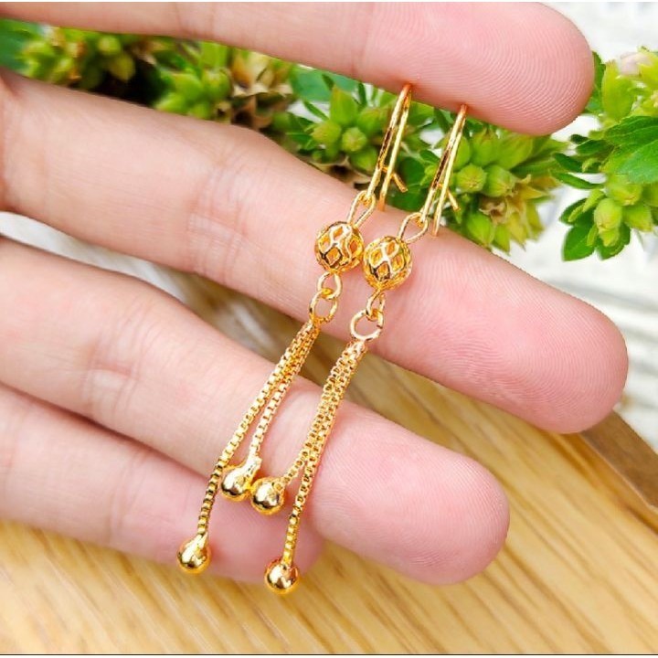 Jual anting Desy titanium Anti karat motif Jurai gold | Shopee Indonesia