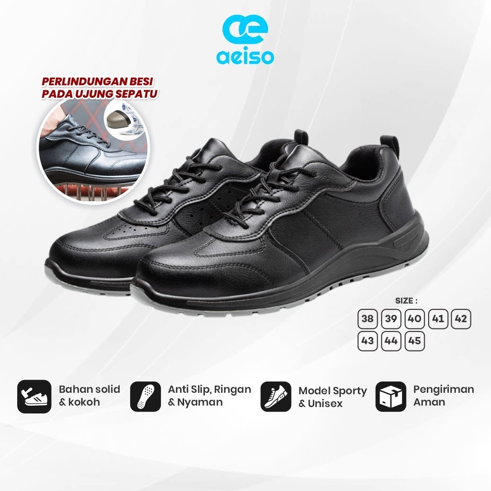 Jual Sepatu Safety Shoes casual ujung ada BESI Waterproof anti smash ...