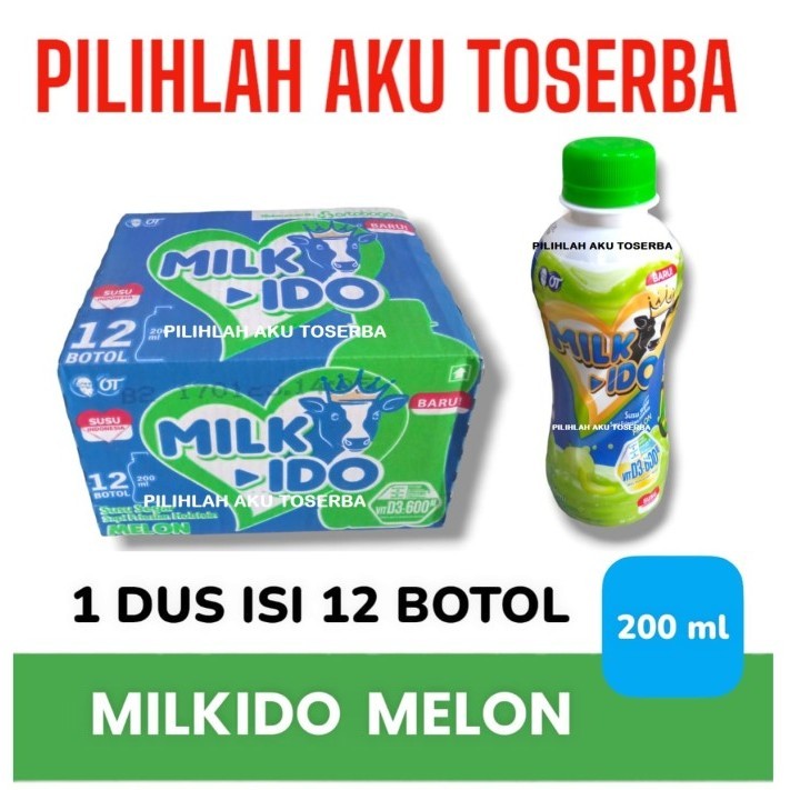 Jual MILKIDO Susu UHT Rasa MELON 200 ml - (HARGA 1 DUS isi 12 botol ...
