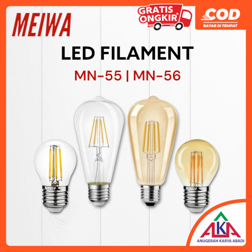 Jual MEIWA Lampu Cafe / Klasik / Retro LED Filament Edison 4W G45 ...