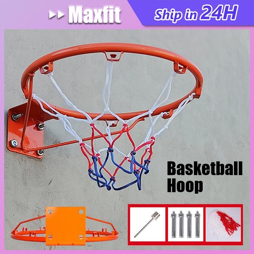 Jual Set Ring Basket Besi Tempel Dinding Outdoor Anak Basketball Hoop ...