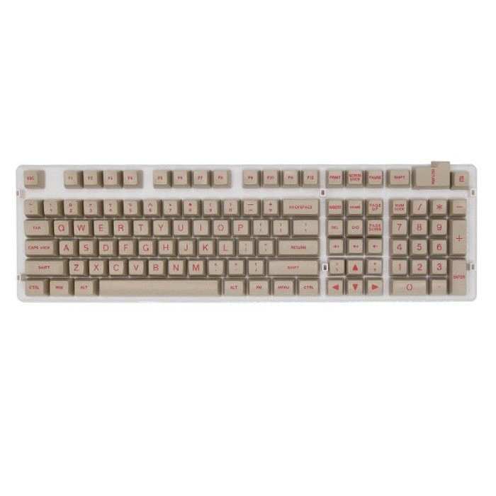Jual SA Profile Keycaps ABS Double Shot Mechanical Keyboard - Beige-Red ...