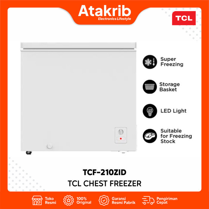 Jual TCL CHEST FREEZER TCF-210ZID / TCF-210 Kapasitas 200 Liter ...