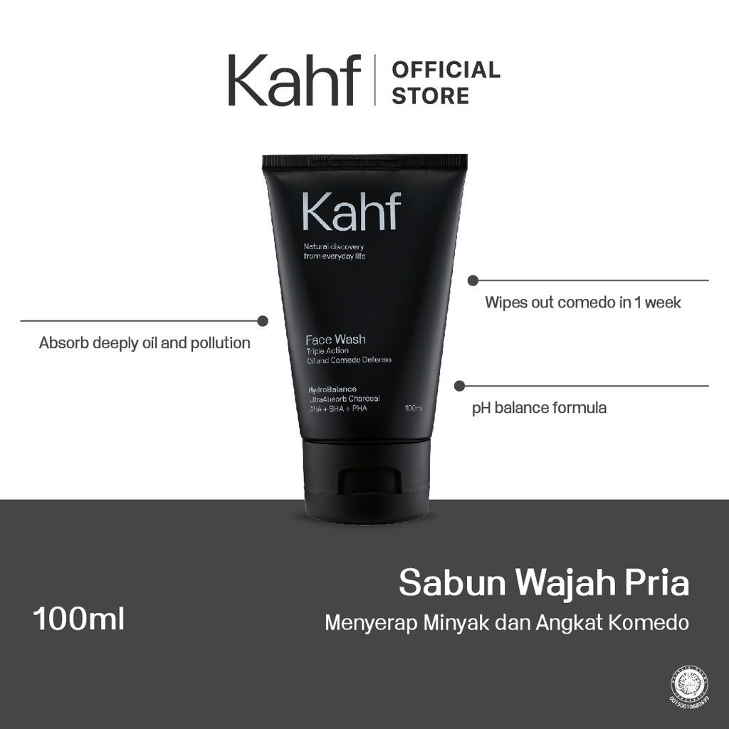 Jual [original] Kahf Triple Action Oil and Comedo Defense Face Wash 100 ...