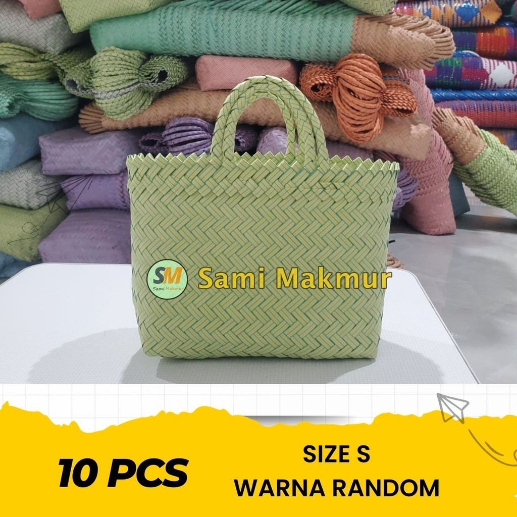 Jual PAKET 10 pcs Size S Tas Anyam POLOS Hampers Parcel Souvenir Hadiah ...