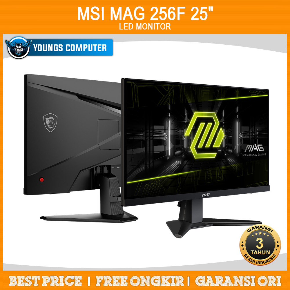 Jual LED MSI MAG 256F 25" IPS 180Hz 1ms FHD Flat Gaming Monitor ...