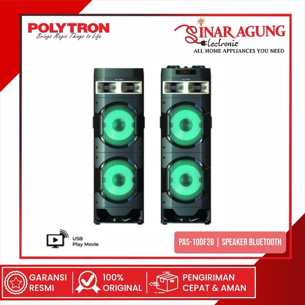 Jual POLYTRON 10DF28 / PAS-10DF28 SPEAKER ACTIVE BLUETOOTH - GARANSI ...