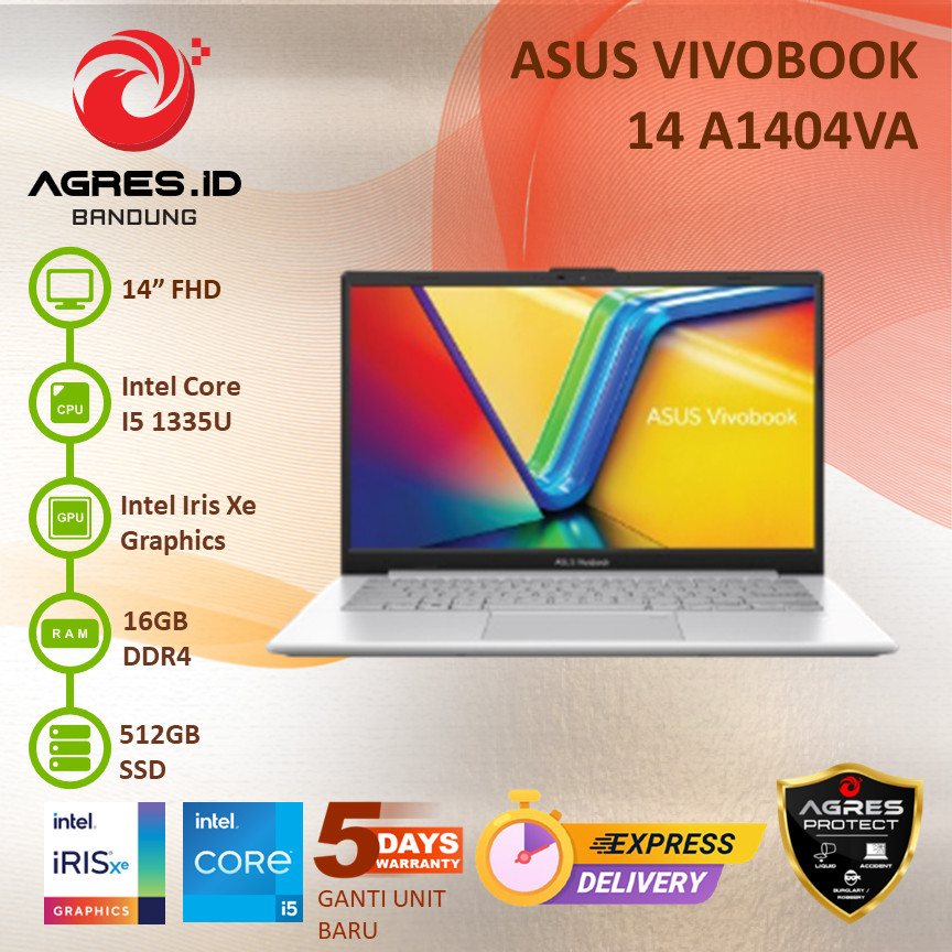 Jual ASUS VIVOBOOK 14 A1404VA I5 1335U 16GB 512GB 14" FHD IPS | Shopee ...