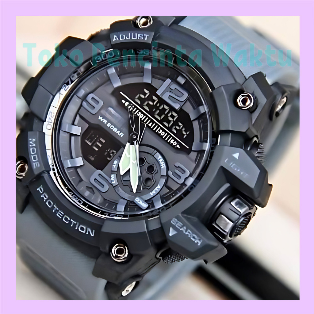 Jual Jam tangan pria dengan gaya Sport, Rubber anti air dan digital ...