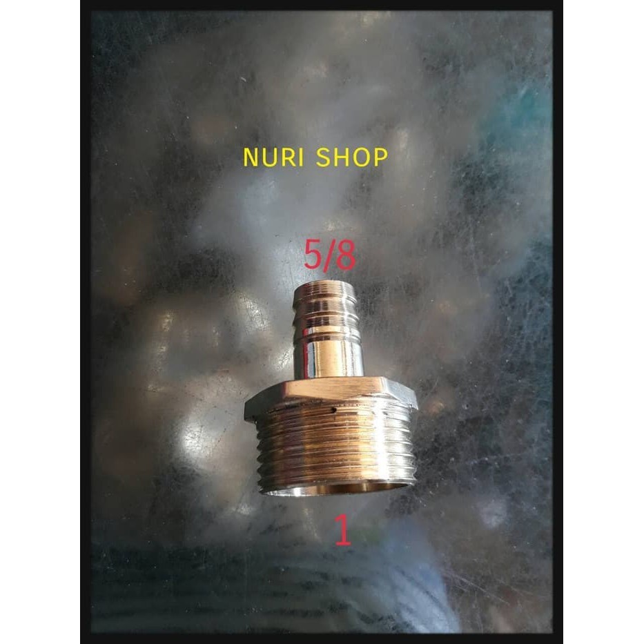Jual Neple Selang/ Nepel/ Sambungan Selang Kuningan 5/8 x 1 | Shopee ...