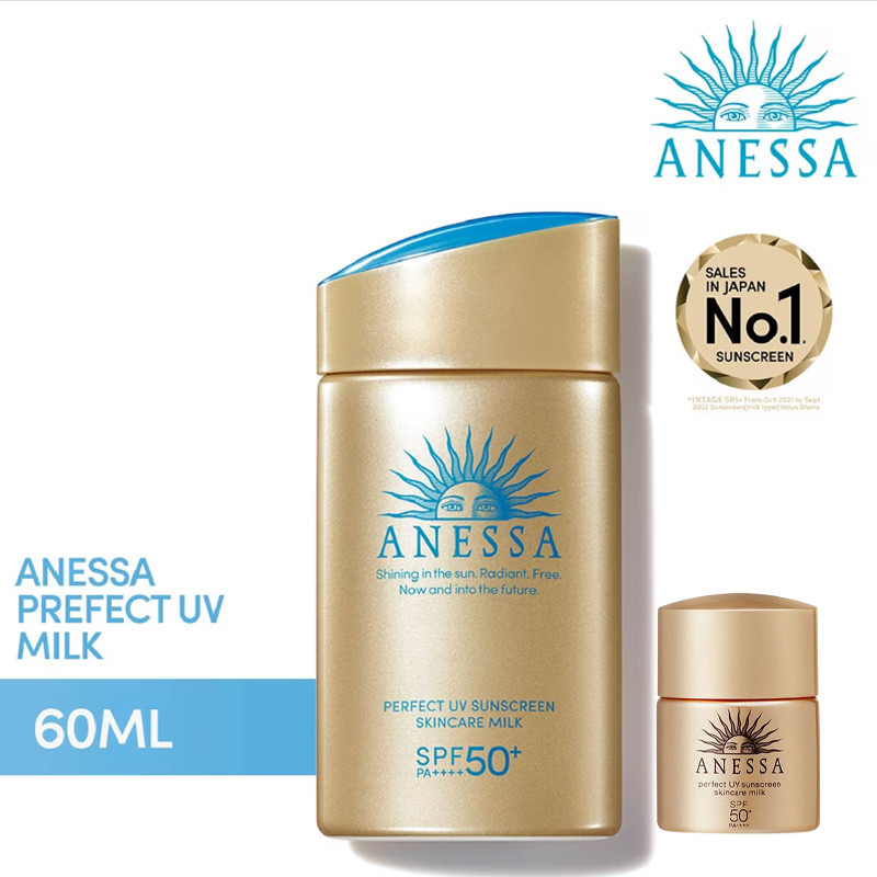 Jual Anessa - Perfect UV Sunscreen Skin Care Milk SPF 50+ PA++++ 12ml/60ml | Shopee Indonesia