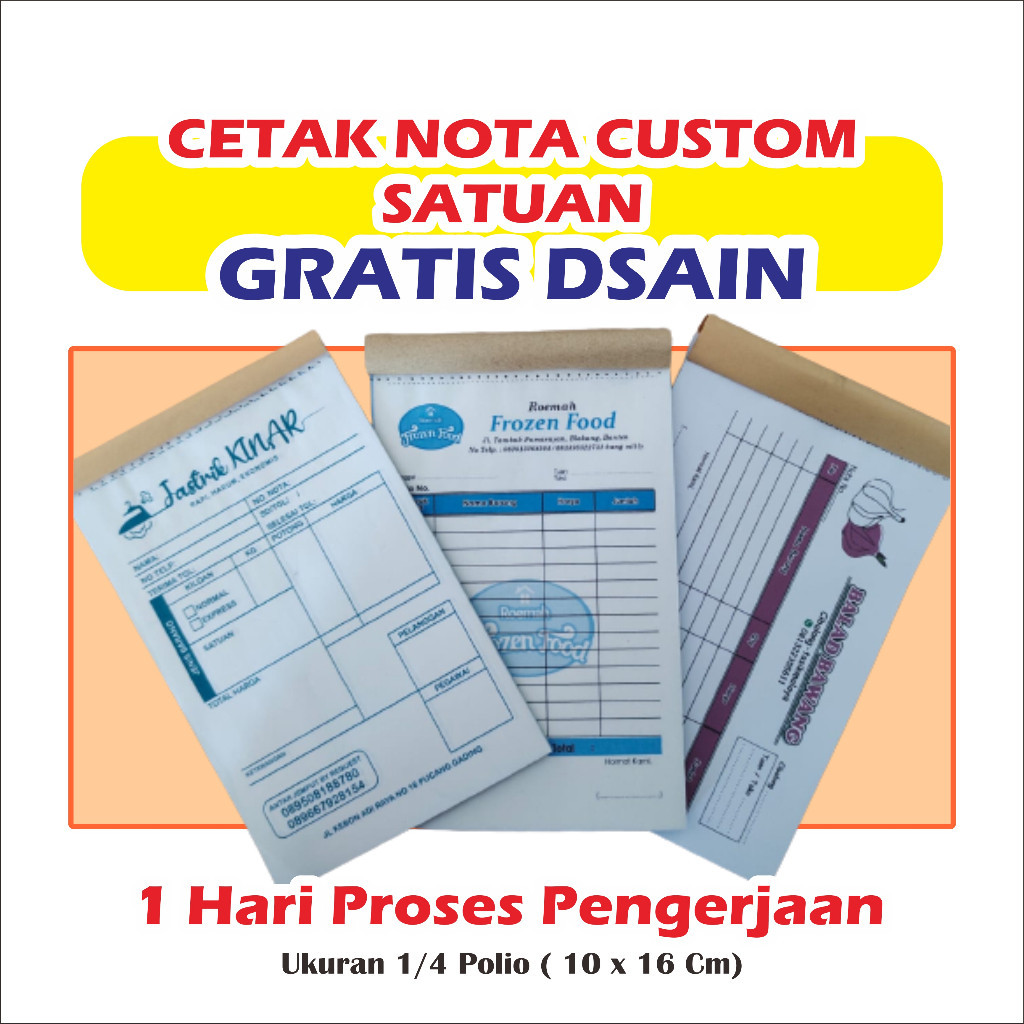 Jual Cetak nota faktur invoic surat jalan custom 2 play nama sendiri ...