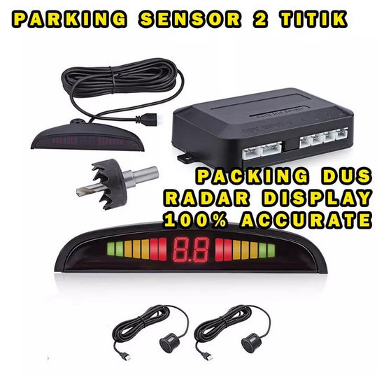 Jual SENSOR PARKIR MOBIL 2 TITIK PLUS LAYAR DISPLAY UNIVERSAL sensor ...