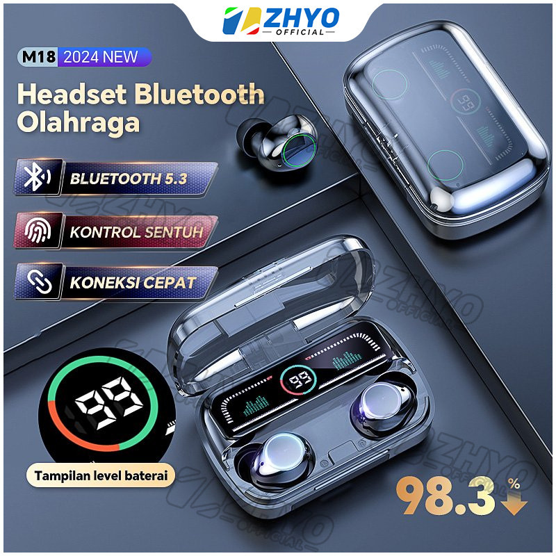 Jual 【2024 BARU】M18/M19/M20 PRO/M28 TWS Bluetooth Headset Earphone LED Power Display TWS Earbuds ...