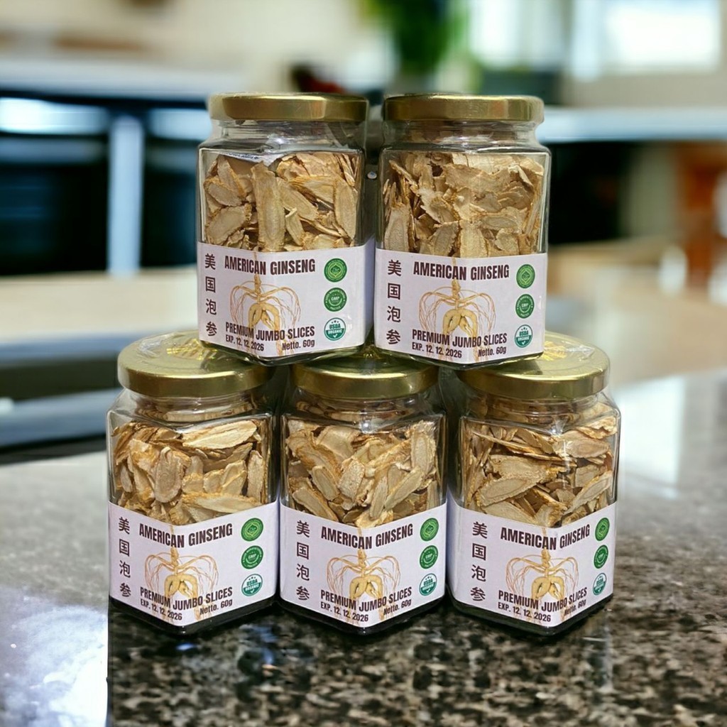 Jual GINSENG YONGSEM PANAX GINSENG PREMIUM AMERICAN GINSENG SLICE JUMBO ...