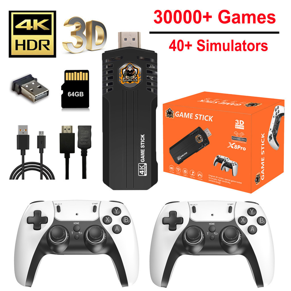 Jual Retro Video Game Console 2.4G Wireless Console Game Stick 4K 30000 ...