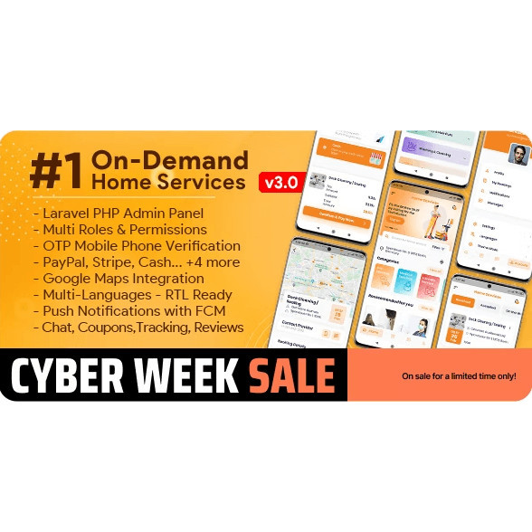 Jual On-Demand Home Services, Business Listing, Handyman Booking with ...