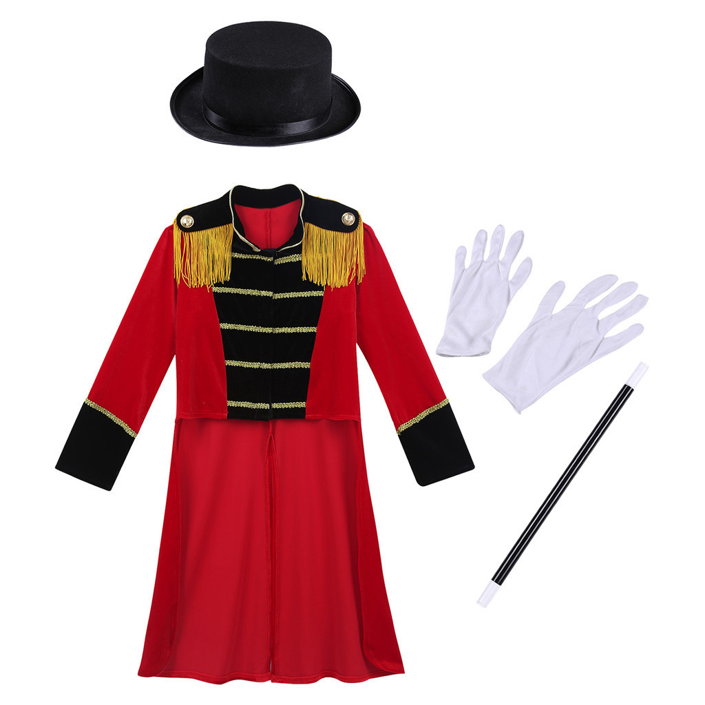 Jual Kids Boys Circus Ring Master Costume Halloween Dress Up Stage ...