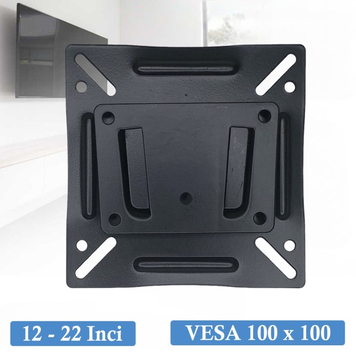 Jual Bracket TV Fix LED LCD Monitor Breket Dinding Tegak Wall Mount 12 ...