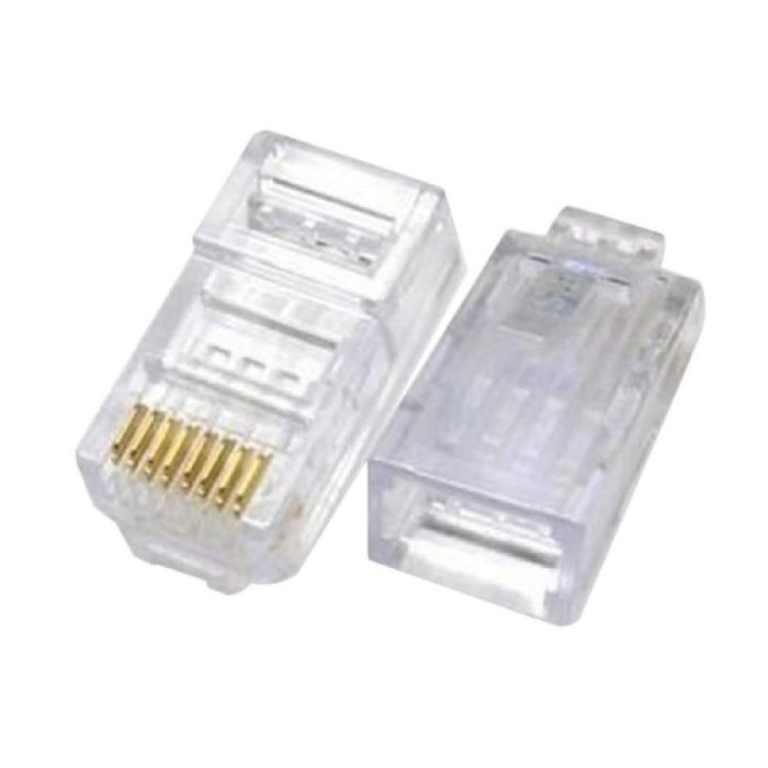 Jual Connector lan rj45 nyk cat 5 5e 100pc - Konektor rj-45 cat5 ...