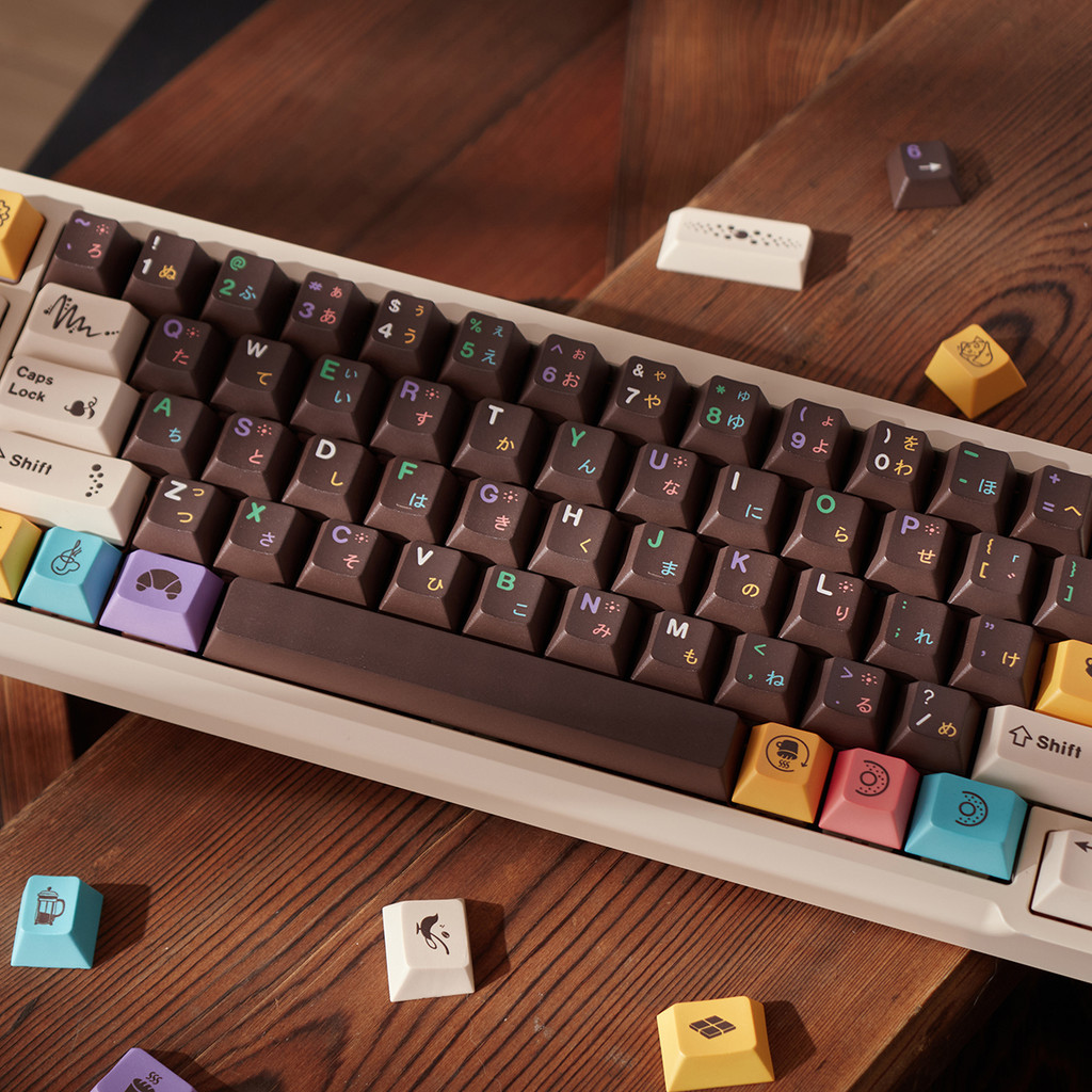 Jual Yongqiu Donuts Keycaps Jepang lucu berwarna coklat PBT tinggi ...