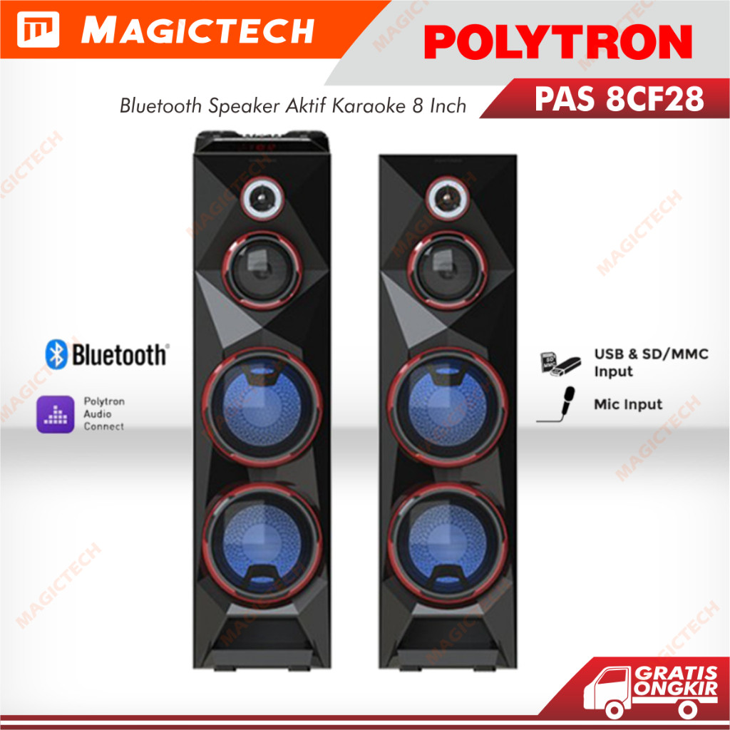 Jual POLYTRON SPEAKER AKTIF 8" PAS 8CF28 BLUETOOTH USB KARAOKE ...