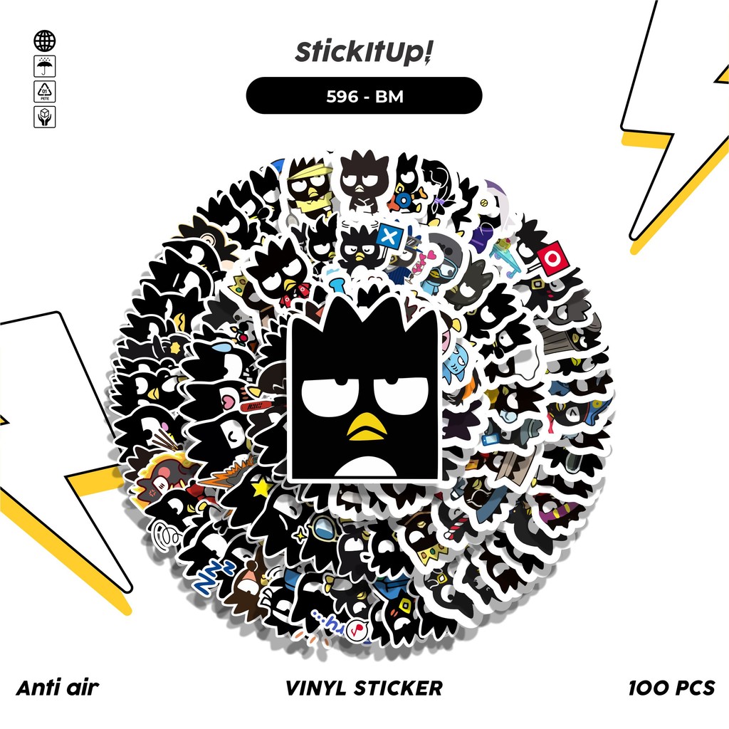 Jual COD 100 Pcs Stiker Pack Badtz Maru Lucu Aesthetic Vynil Waterproof ...