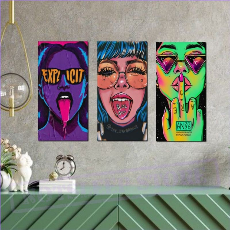 Jual Custom Posters Frame besar 20x40 cm Kayu MDF - Hiasan dinding ...