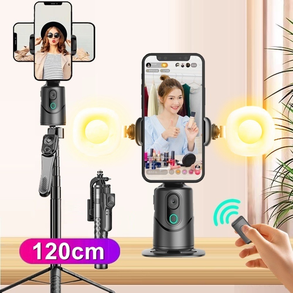 Jual Smart Auto Face Tracking Gimbal Stabilizer 360°Rotation Selfie Stick Tripod with Gesture ...