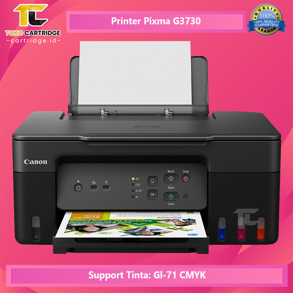 Jual Printer PIXMA Canon G3730 Green / Black Wireless Print Scan Copy ...